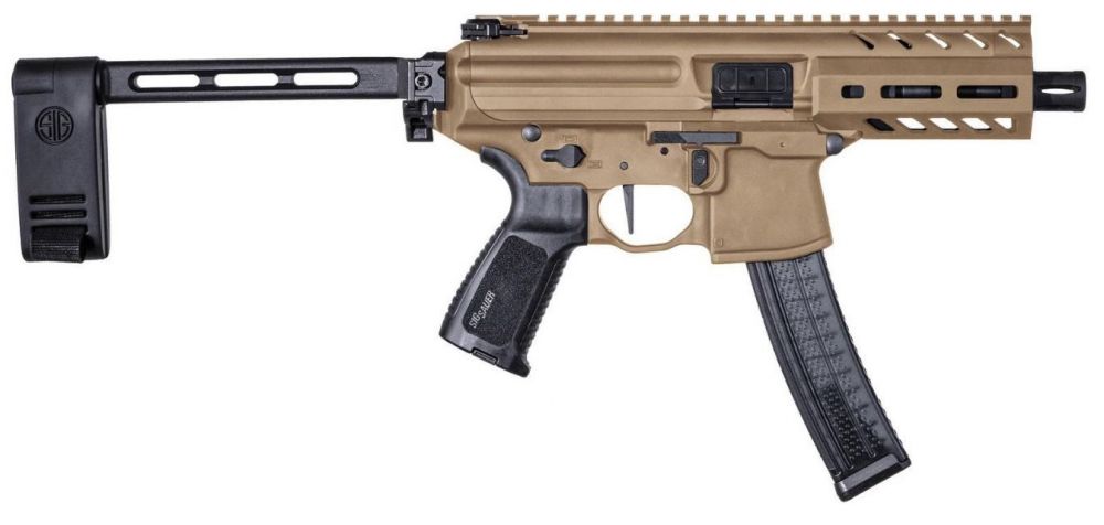 Sig Sauer MCX 9mm 4.5\" Coyote Tan PCB Brace
