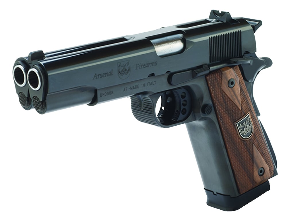 EAA AF2011A1BLUE 1911 Double Barrel DAO 45 ACP 5" 16+1 Walnu