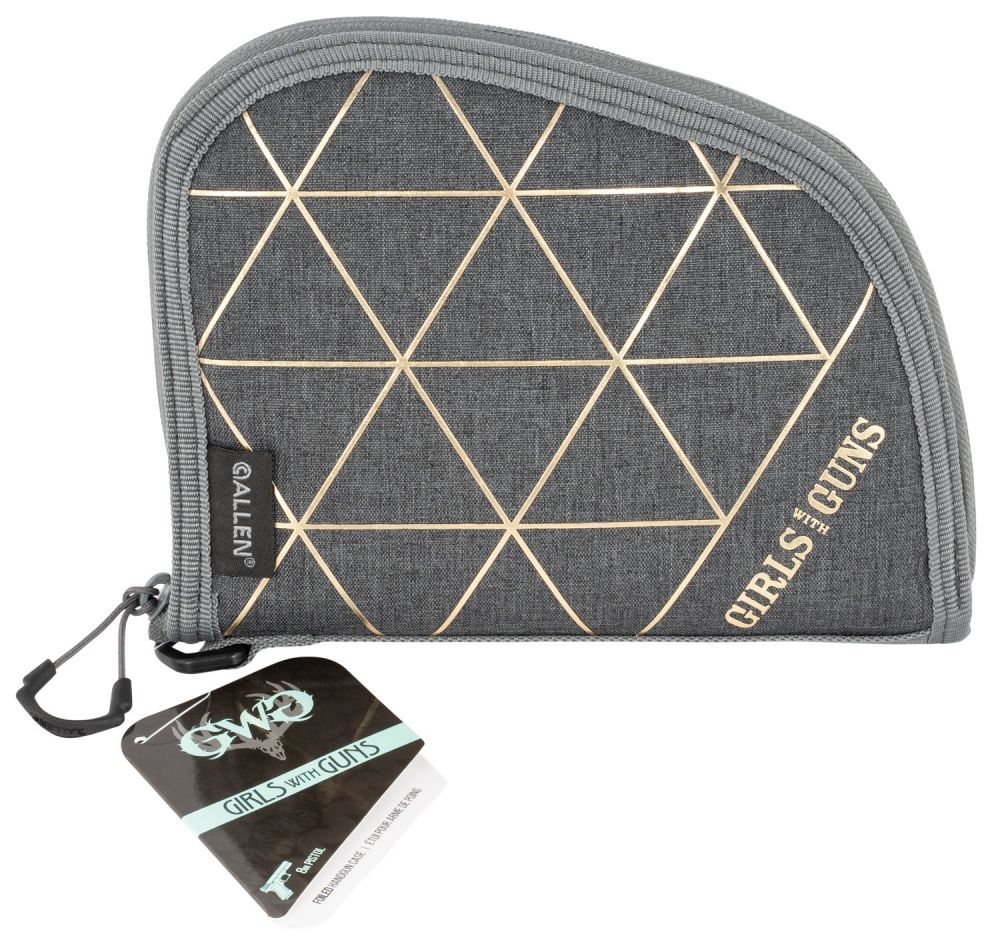 Girls With Guns Foil Gun Case 8" Heather Gray w/Gold Foil Handgun ...