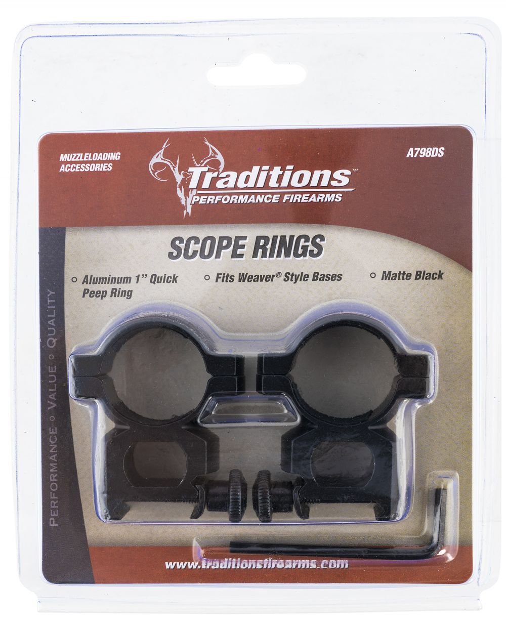Traditions Scope Rings Weaver Quick Peep 1" Black Matte Review - TheGunZone