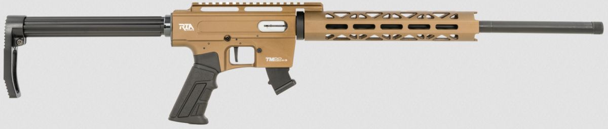 Rock Island Armory TM22 Burnt Bronze 22 Long Rifle Semi Auto Rifle - 10 ...