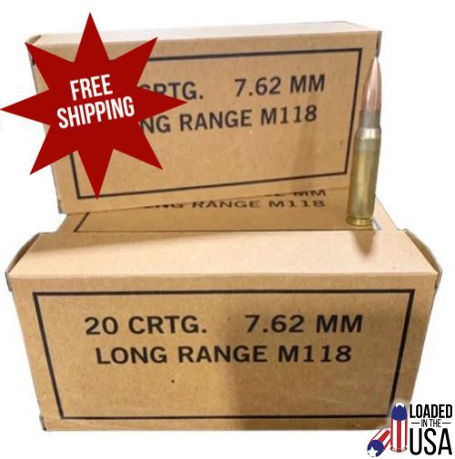 Lake City .308win (7.62x51mm NATO) 175GR HPBT M118 LR 400rds FREE SHIPPING
