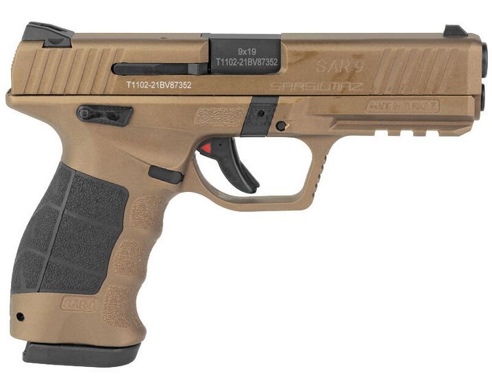 Sar USA Sar9 Pistol 9mm 17rd Bronze - 17+1 Rounds, 4.4" Barrel, 3-Dot ...