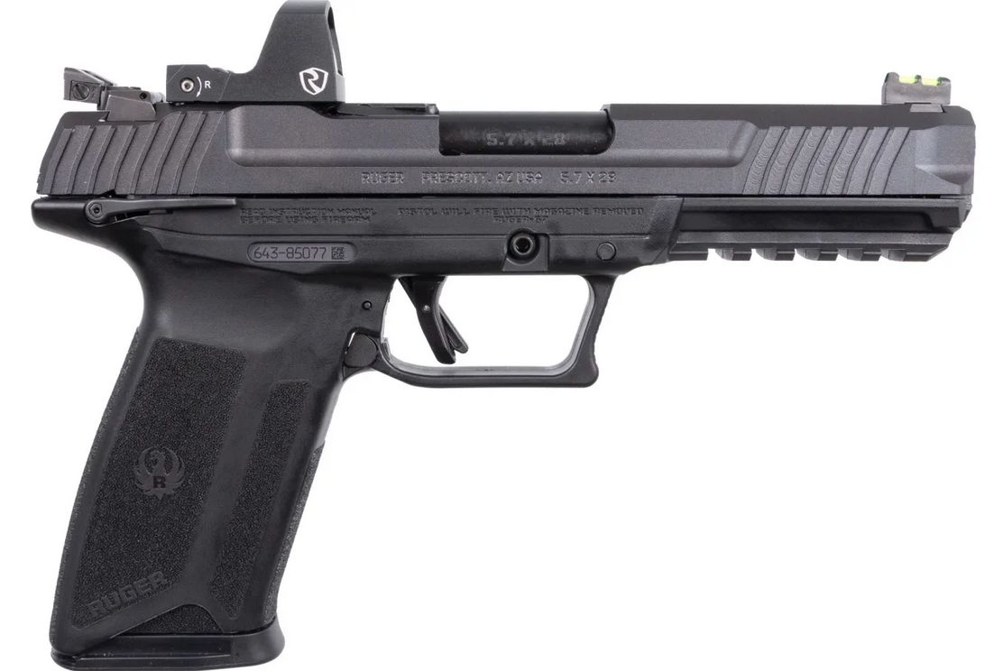 Ruger 57 5.7x28 Pistol 4.9" Black Includes Riton Red Dot 20+1 16414 ...