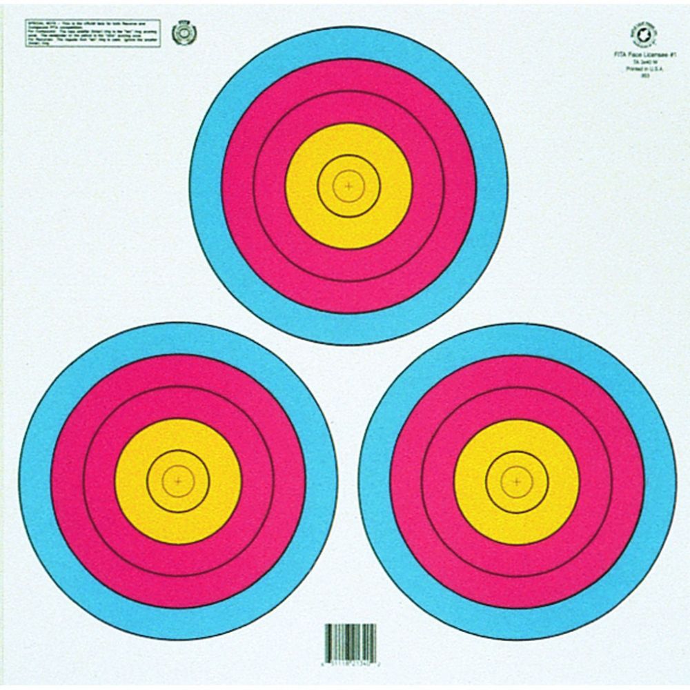 Maple Leaf Target Face FITA 3 Spot Triangle 100 pk. Review - TheGunZone