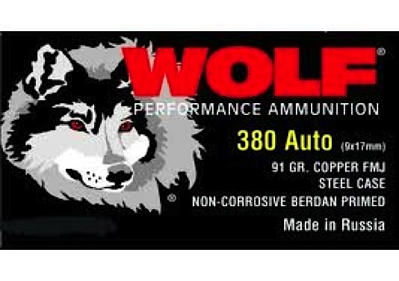 WolfPolyformance380AutomaticColtPistol(ACP)FullMetal | | Brass Casing