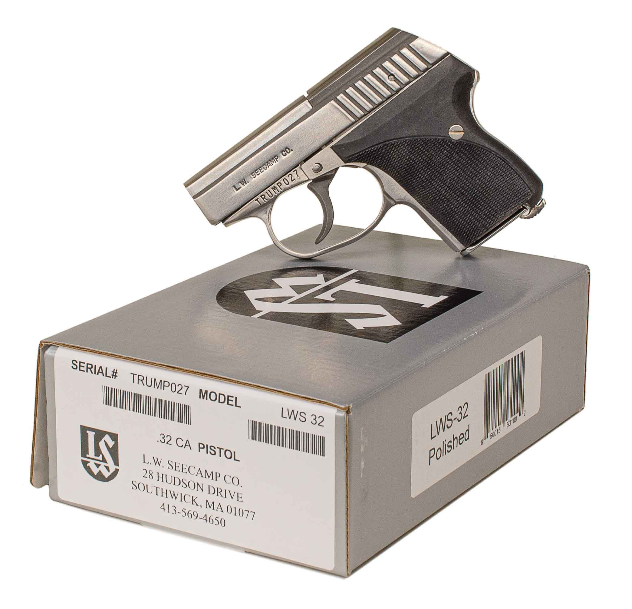 TRUMP Seecamp .32 ACP LWS-32 Stainless 6+1 USA | SEELWS32TRUMP - Buds ...